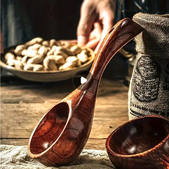 Kitchen | Japanese Wooden Scooping Rice Spoon With Short Handle Teak ...